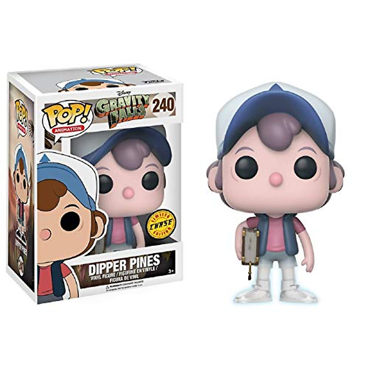 POP Disney: Gravity Falls - Dipper Pines Limited Edition Chase Funko Pop! Vinyl Figure (Bundled with Compatible Pop Box Protector Case), Multicolored, 3.75 inches