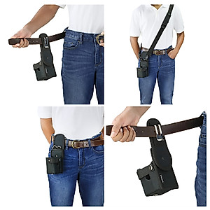 e-Holster Wireless Scanner Holster (Small) | Ballistic Nylon Pouch for 1D and 2D Barcode Scanner | Belt Clip, Belt Loop, Shoulder Strap | Fits Zebra Scanner DS2208/8108/8100/4600/2200