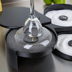 RSG TODAY Black Plastic Glass Rimmer and Margarita Salter 6pk Replacement Sponge