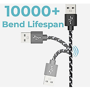 AGOZ PS4 Micro USB Charger Cable, Braided Heavy Duty Micro USB Fast Charger Cable Charging Cord for Sony PlayStation 4 Slim PS4 Dualshock 4 Controller and Xbox One Controller (4ft)