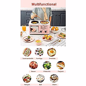 3 in 1 Mini Breakfast Machine Small Electric Oven Electric Breakfast Machine Mini Toaster Baking Oven Omelette Boiler Food Steamer