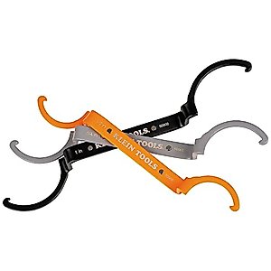 Klein Tools 50900R Conduit Lockout Wrench Set, Tighten and Loosen Locknuts in Tight Spaces, 1/2, 3/4 and 1-Inch, Offset Bends, 3-Piece