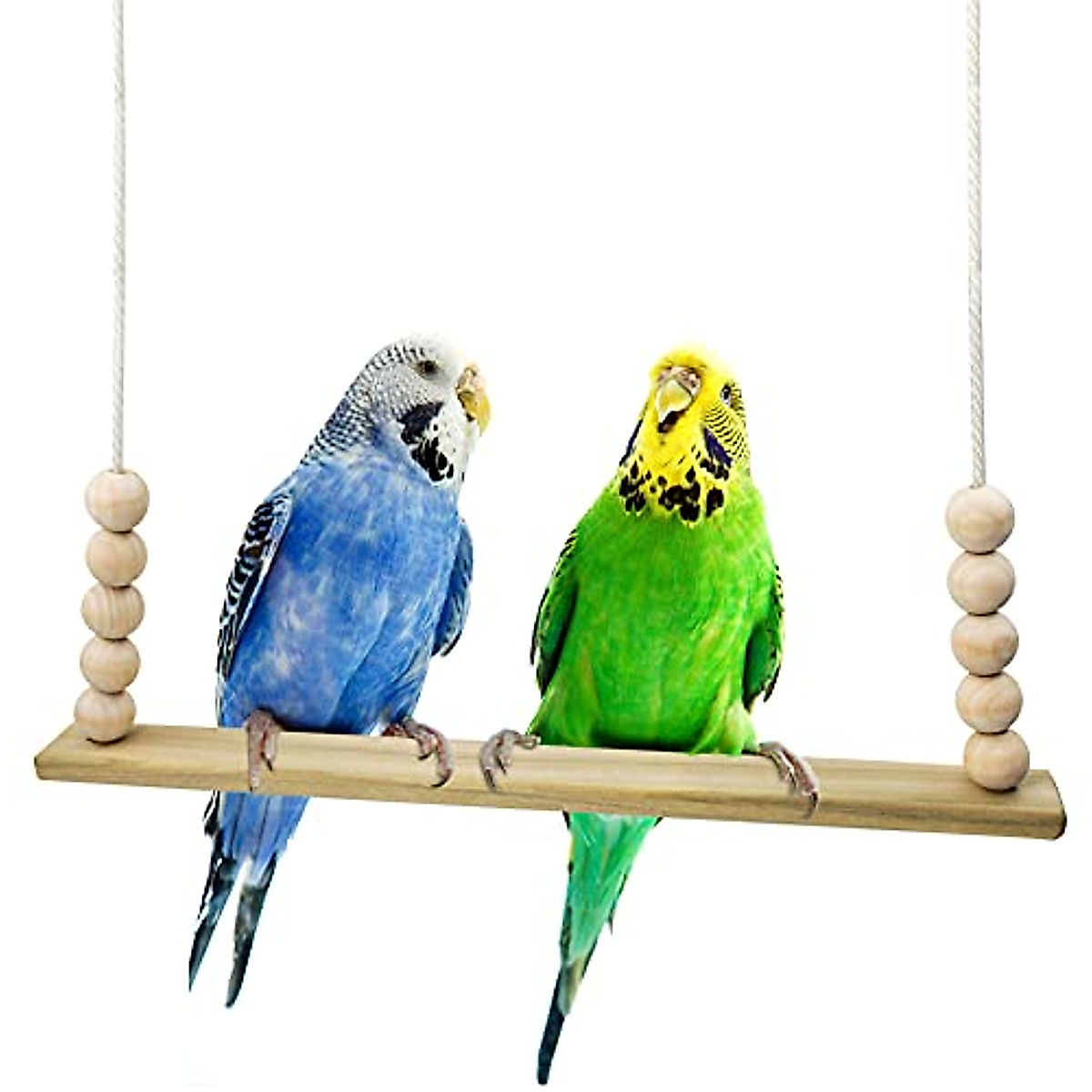 Chicken Swing Coop Toy Made in USA! Natural Wood Safe Durable Flat Bar Perch Ladder for Poultry Run Rooster Hens Chicks Pet Parrots Macaw Entertainment Stress Relief for Birds