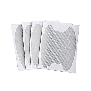 4Pcs Car Handle Anti Scratch Stickers, KIMISS Carbon Fiber Door Universal Handles Protector Stickers Auto Door Handle Film Stickers Door Handle Protective Film (e)