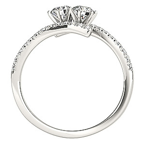 I Love US™ Two-Stone Forever Us Ring 1/2 ct tw Diamonds 14K (7)
