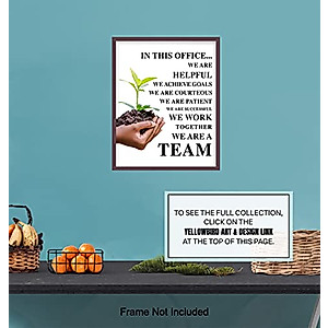 Office Wall Decor - Motivational Wall Art Quote - 8x10 Inspirational Wall Art Poster - Unique Gift for Boss, Managers, Team Leaders, Men Women - Unique 8x10 Room Decoration - UNFRAMED Picture Print