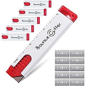 UCEC Retractable Utility Knife Box Cutter Set, 6PCS Cardboard Cutter with 10PCS Blades, Compact, Extended Use for Heavy Duty Office, Home, Arts Crafts, Hobby for Cutting Boxes, Cartons
