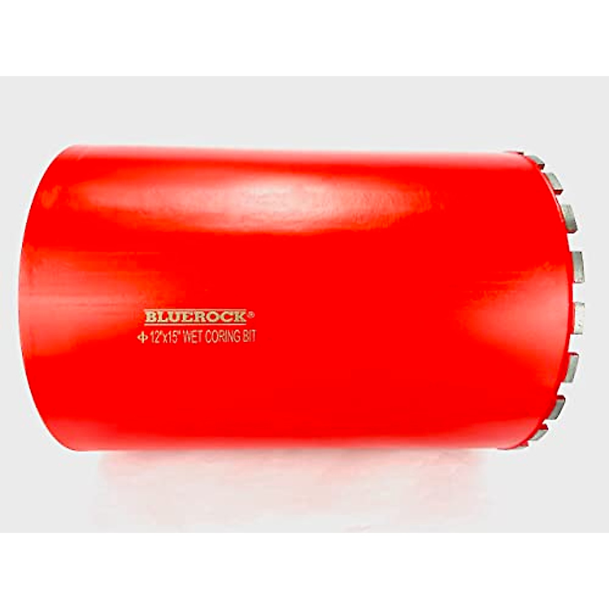 12" Inch Diamond Wet Core Drill Bit 1-1/4” Threaded by BLUEROCK Tools for Concrete Rebar Asphalt Brick Rock Masonry Hole Barrel Coring