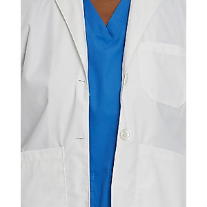 Landau Relaxed Fit 5-Pocket 3-Button Consultation Scrub Jacket for Women 3230 White 40