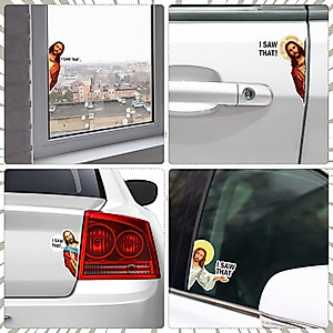 8 Pieces I Saw That Sticker PET Stickers Car Decals Funny for Car Vehicle Truck Window Laptop Water Bottle Bumper Skateboard Computer Backpack Supplies, 4 Styles (3 Inch)