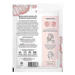 Burt's Bees Brightening Biocellulose Gel Face Mask, Mandarin