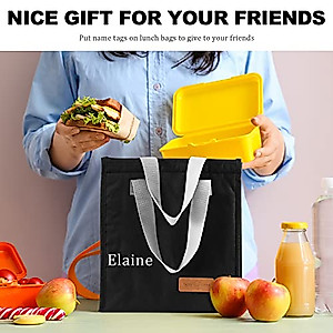 Yinkin 10 Pieces Insulated Lunch Bag Bulk Lunch Box Large Reusable Leakproof Tote Container with Aluminum Foil Employees Gift for Nurses Men Office Work School Beach Travel (Black)