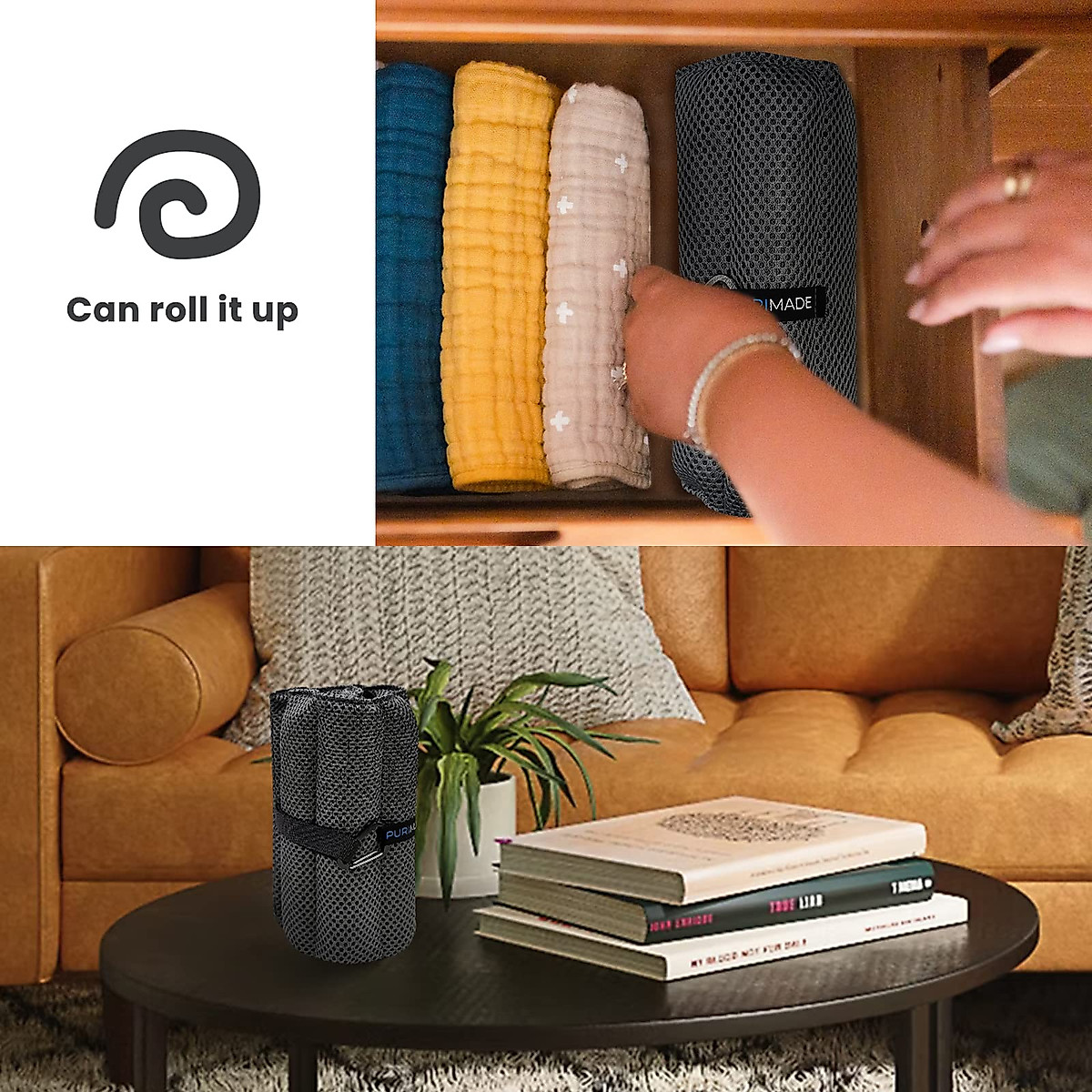 PURIMADE Bamboo Charcoal Air Purifying Bag,Reusable Natural Activated Charcoal Bags,300g Deodorizer and Odor Purifier,for Home,Car,Pet Space,Bathroom,Basement,Closet,Shoe Cabinets