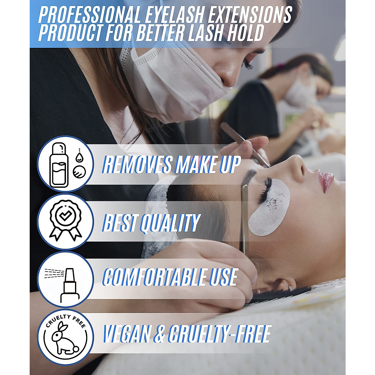 Eyelash Extension Primer/Cleanser (1.35fl.oz/40ml) Stacy Lash/Protein Oil Remover/Increase Adhesive Bonding Power Retention/Pretreatment for Individual Semi Permanent Extensions Glue Supplies