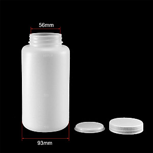 uxcell Plastic Lab Chemical Reagent Bottle 1000ml/34oz Wide Mouth Sample Sealing Liquid Storage Container 5pcs