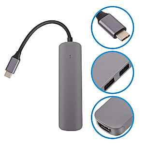 OSALADI USB Adapter USB Ethernet Adapter USB Hubs 1Pc Type Hub USB Hub Dock Station 5- in- 1 Phone Computer Laptop Converter Computer Adapter USB Docking Station USB Ethernet Adapter