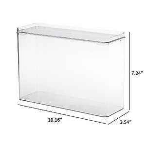 FABROK Plastic iPhone Case Organizer, Clear Storage Holder Box with Lid for Cell Phone Basic Cases, Multifunctional Phone Case Storage Box for Desk, Cupboard, Cabinet