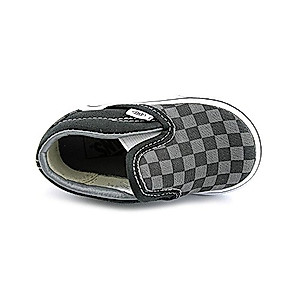 Vans Unisex-Child Classic Slip-On Core-K, Check Black/Pewter, 7 M US Toddler