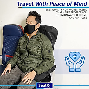 [Reusable] Seat Protector for Public Transit Bus Train Airplane Seat Covers Set with Tray Cover - Car Seat Protector Made from Nonwoven, Tear-Resistant Material - Machine Washable Airplane Travel Kit
