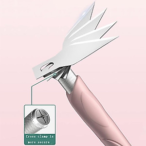 Craft Hobby Knife Exacto Knife with 10 Pcs Stainless Steel Blade Kit for DIY Art Work Cutting, Hobby, Stencil, Scrapbooking-11pack (Pink knife)