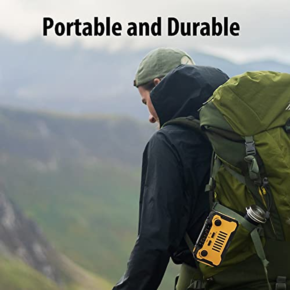 Megatek NOAA Emergency Weather Radio with 5000mAh Phone Charger, Hand-Crank/Solar/Battery Powered Survival Radio with AM/FM, SOS Alarm, Flashlight & Reading Light, USB-C Rechargeable [2022-New]