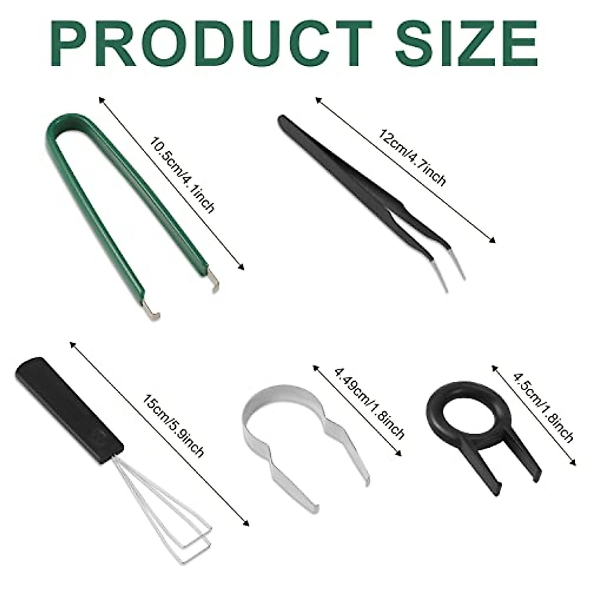 Set of 5pcs Keyboard Cleaning Tools, Keycap Remover Key Switch Puller Keycap Puller Kit with Keycap Tweezers for Hot Swappable Mechanical Keyboards