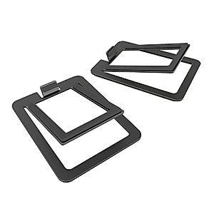 Speaker Stands Sound Stand Small Desktop Audio Stand Metal Speaker Stand Speaker Stand Anti-Shock 1 Pair Floor/Wall Mount Speaker Stand (Color : Black)