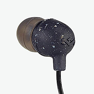 House of Marley Little Bird: Wired Earphones with Microphone, Noise Isolating Design, and Sustainable Materials, Black