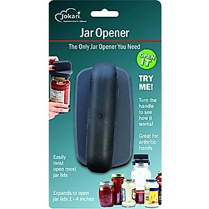Jokari Easy Grip Adjustable Jar Opener to Open Jars with Lids of Virtually Any Size. Perfect Kitchen Gadget Accessory So Anyone With Arthritis, Weak Grip Strength or Sore Hands Can Twist Tops Easily