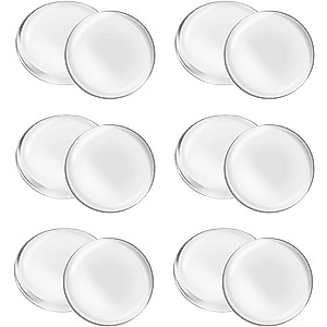 A&G TECH Door Stoppers Wall Protector, Reusable Door Bumper with Self Strong Adhesive, Quiet, Shock Absorbent for Home, Office, Wall Protector from Door Knobs (Round 1.57inch,) (12 Pcs/Pack)