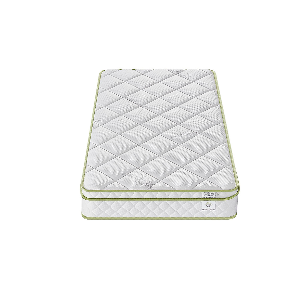 King Size Mattress - 8 Inch Cool Comfort Foam & Spring Hybrid Mattress with Breathable Organic Cotton Cover - Quilted Foam Plush Euro Pillow Top - Rolled in a Box - Oliver & Smith