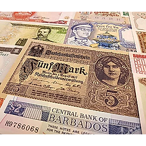 World Currency Collection – 100 Uncirculated Banknotes from 100 Countries, No Duplications, with Certificate of Authenticity – Old Paper Money for Collectors, Schools, & Museums