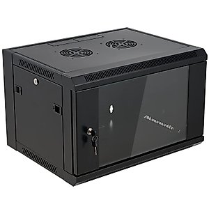 6U Wall Mount Server Cabinet Network Rack Enclosure Locking Glass Door by Tedgetal