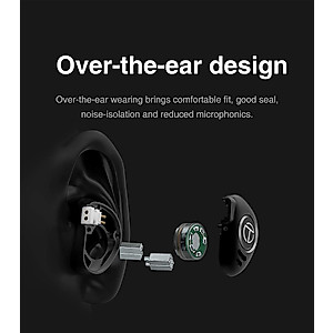 Senlee TRN V90 in Ear Hearphones 4BA 1DD Five Drivers Hybrid in Ear Monitors, TRN HiFi Earbuds1DD + 4BA with 3.5mm Plug 2pin 0.75mm Detachable Cable(with Mic, Midnight)