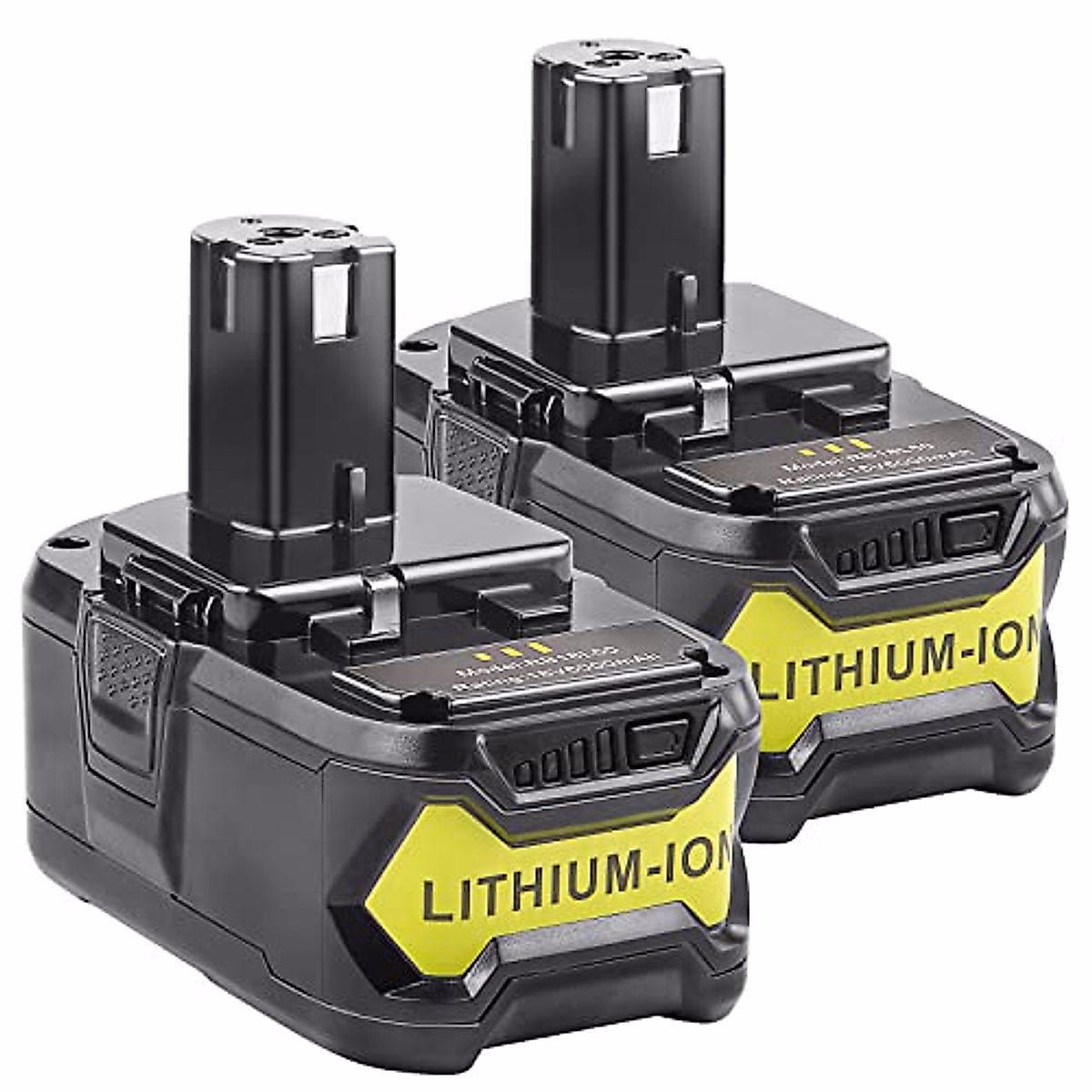 ARyee 6.0Ah High Capacity P108 Battery Replacement for Ryobi 18V Lithium Ion Battery P102 P103 P104 P105 P107 P108 for 18-Volt ONE+ Plus Cordless Power Tool (2)