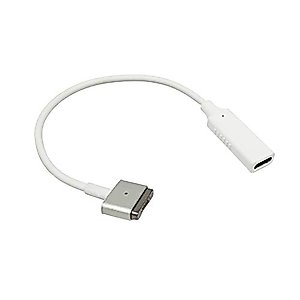 USB C Female to Magnetic 2 T Tip Charging Cable Converter for Magnetic 2 T Tip for Pro 13/15 inch for air 11/13 inch(After Late 2012 Models)