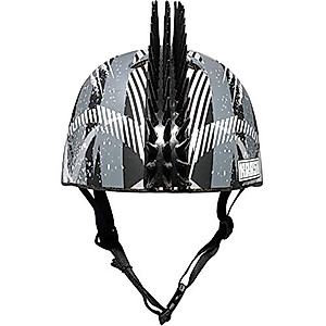 Krash unisex teen Mohawk Bike Helmet, Moto Grey, Youth Boys US