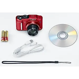 Canon PowerShot SX160 is 16.0 MP Digital Camera with 16x Wide-Angle Optical Image Stabilized Zoom with 3.0-Inch LCD (Red)