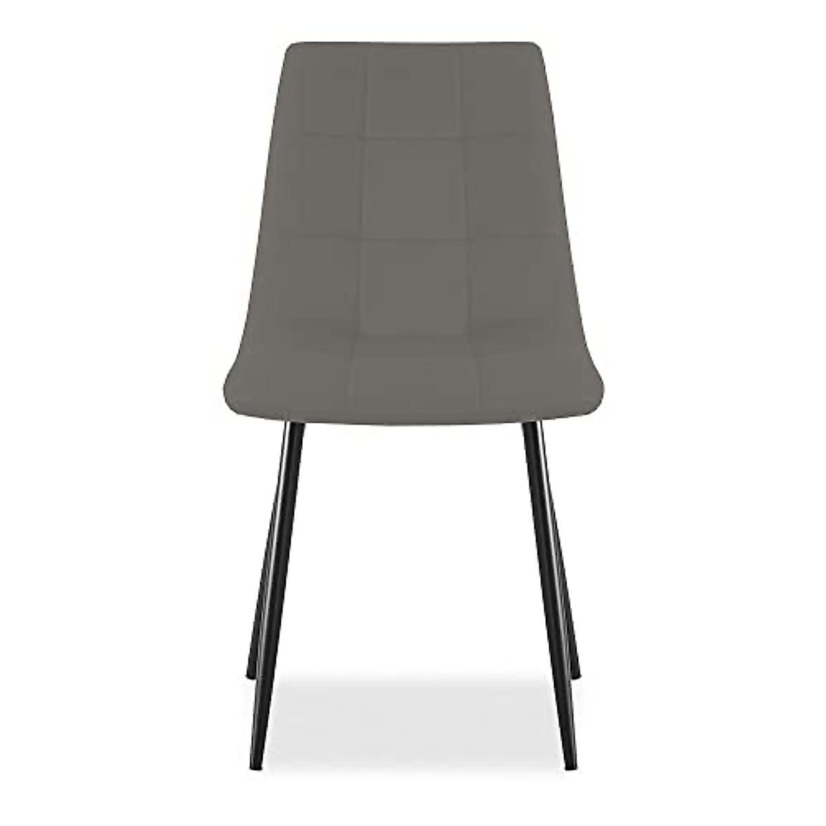 ROVOZAR Dining Chair, Gray Velvet,Simple and Modern Design for Dinner and Home,Without Armrest (Set of 2 Chairs)