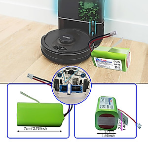 kunbow 3200mAh Li-ion Battery,Replacement Battery for Shark ION Robot RV700_N,RV720_N,RV725_N,RV750_N,R87,RV763,RV765,RV771,RV772 RV913S,RV1001AE,RV2502AE,Shark AI Robot PRO RV2001WD,AV2501AE,AV2501S