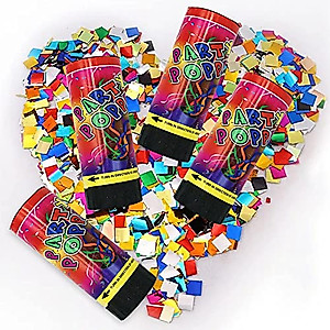 12 PCS Confetti Poppers Cannons for Wedding Birthday Graduation Baby Shower Anniversary Christmas New Year's Kids Fun Party Supplies Decorations and Favors