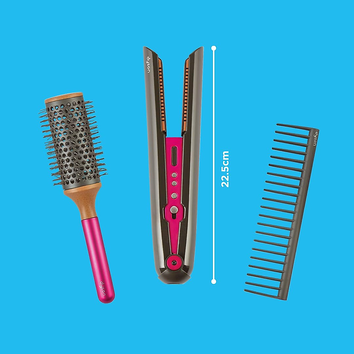 Casdon Dyson Corrale Styling Set | Safe Toy Straighteners for Children Aged 3 Years & Up | Features Realistic Lights & Sounds!