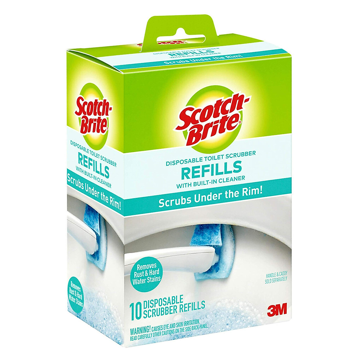 Scotch-Brite Disposable Toilet Scrubber Refills, Removes Rust & Hard Water Stains, 10 Disposable Refills