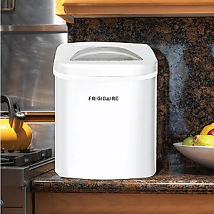 Frigidaire Portable Countertop EFIC108-WHITE Maker, Freestanding, 26LB ice per Day, White