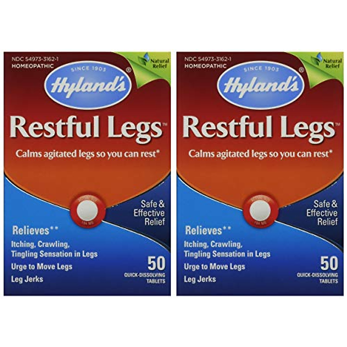 Hyland's Restful Legs Tablets 50 ea (Pack of 2)