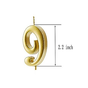 Mart 19th Birthday Candles,Gold Number 19 Cake Topper for Birthday Decorations