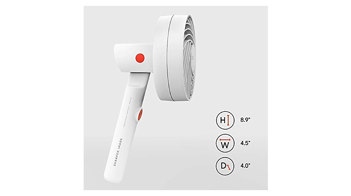 Sharper Image Rechargeable Personal Fan - Portable Cooling, 3 Speeds
