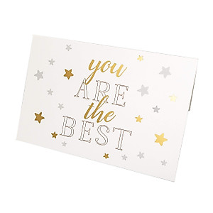 Gooji 4x6 Gold Foil Baby Starry Night Thank You Cards (Bulk 36-Pack) Matching Peel-and-Seal White Envelopes | Assorted Set, Watercolor Graphics | Baby Shower, Birthday Party, Blank Notes