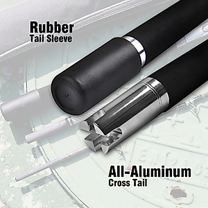 Fiblink 3-Piece Spinning Rod Heavy Spinning Fishing Rod Portable Fishing Rod Carbon Spin Rod (30-50-Pound Test)(8')