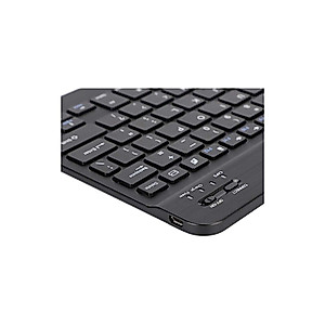 V BESTLIFE Keyboard Spanish English 10.1" Slim Ultra Wide 80-Key Keyboard Bluetooth 3.0 for Android/for iOS/for Win